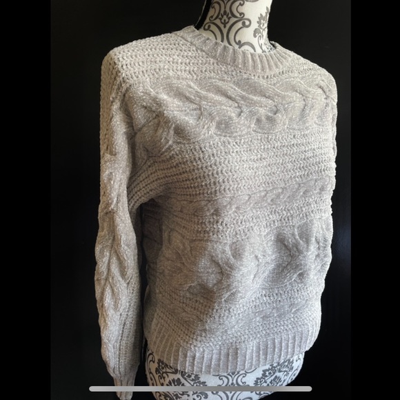 Pink Rose | Sweaters | Nwt Pink Rose Crop Silvergrey Super Soft Sweater ...